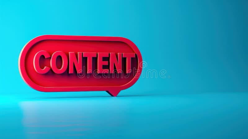 The Red Content Bubble.AI Generated Image Stock Image - Image of speech ...