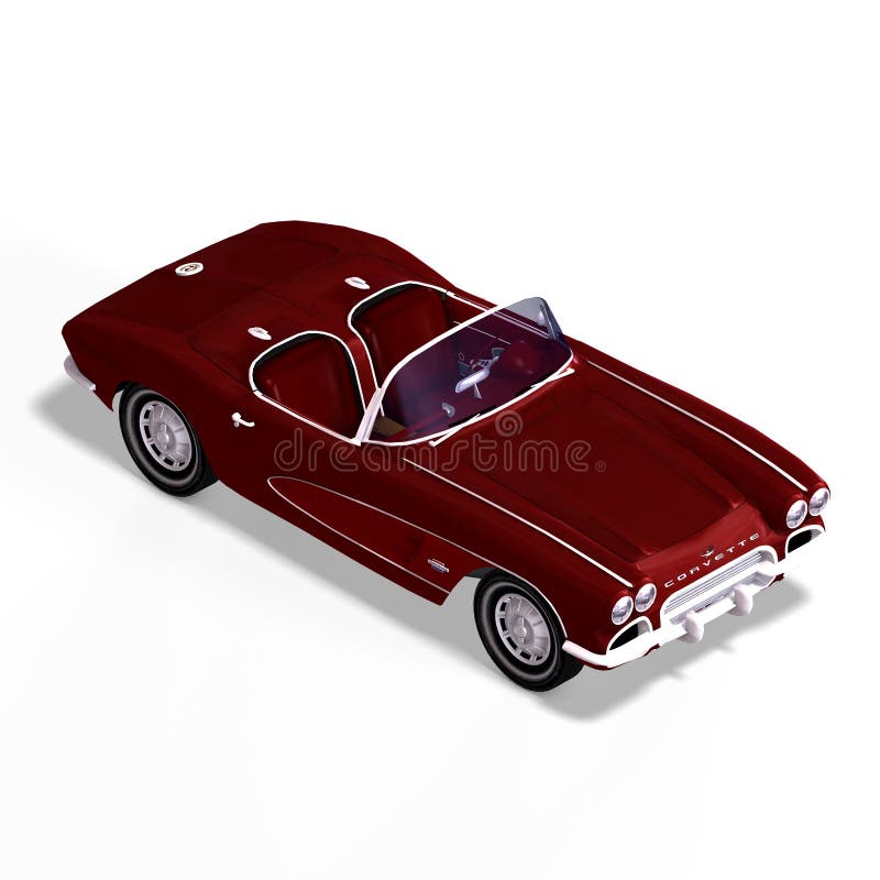 Red convertible stock illustration. Illustration of race - 9308140