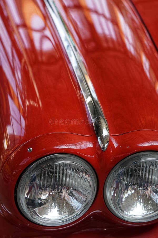 Red Convertible Chevrolet Corvette at Drop Down Expo in Bucharest Stock ...