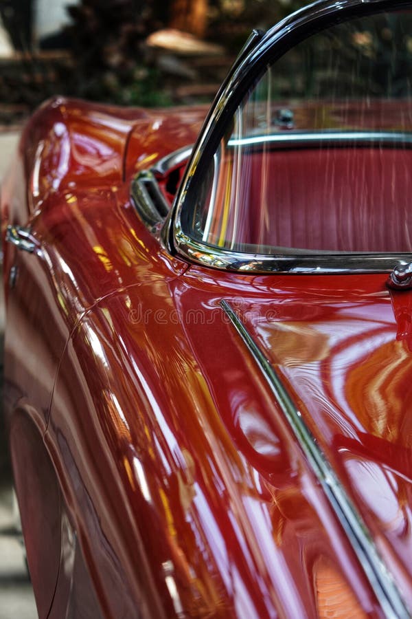 Red Convertible Chevrolet Corvette at Drop Down Expo in Bucharest Stock ...