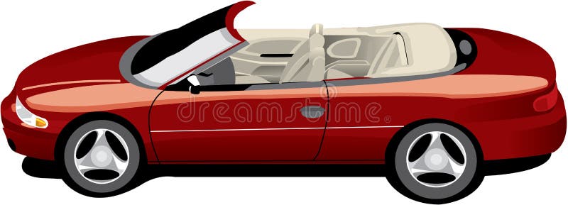 Red convertible cirrus stock illustration. Illustration of chrysler ...