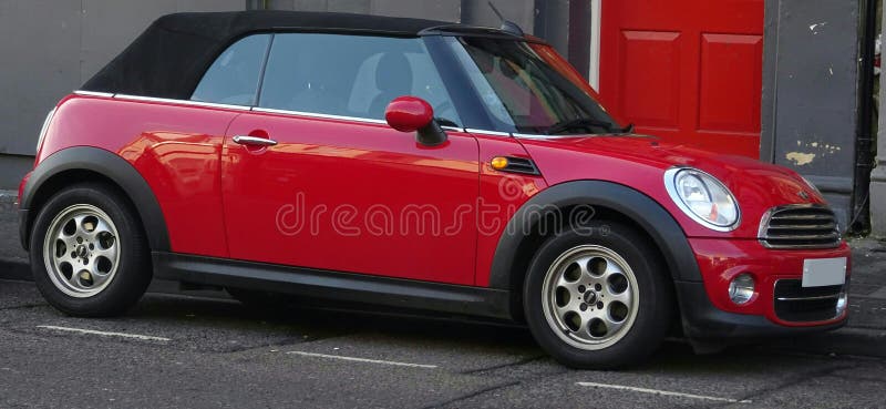 Red Convertible Mini Car editorial stock photo. Image of club - 86528138