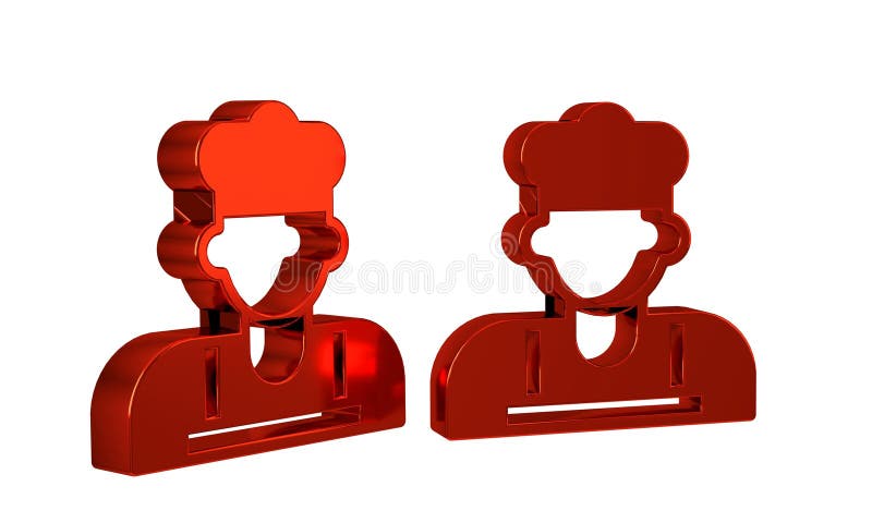 Red Cook Icon Isolated on Transparent Background. Chef Symbol Stock ...