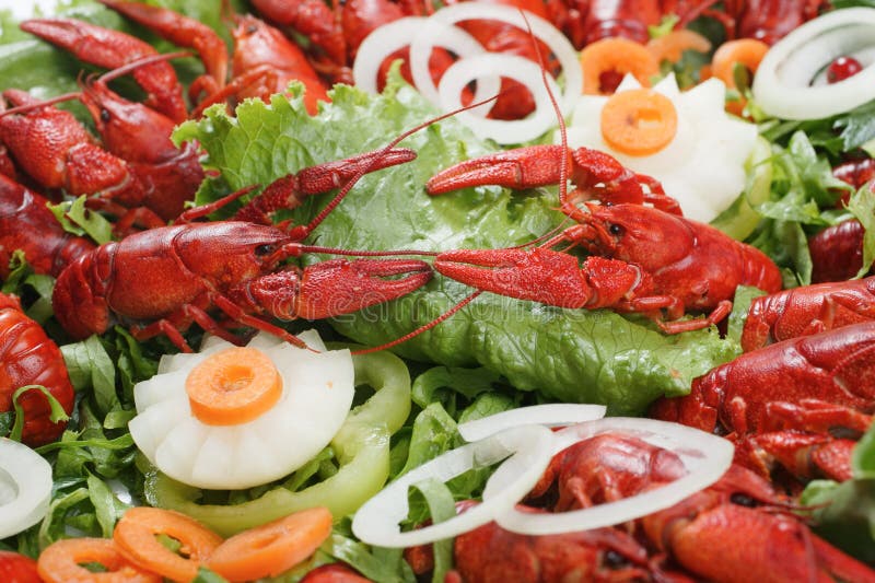 Red cooked lake lobsters stock image. Image of food, dainty - 1106789