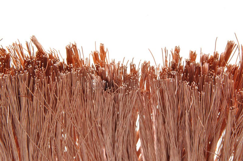 Copper High Voltage Electric Power Cables with Connectors Stock Photo ...