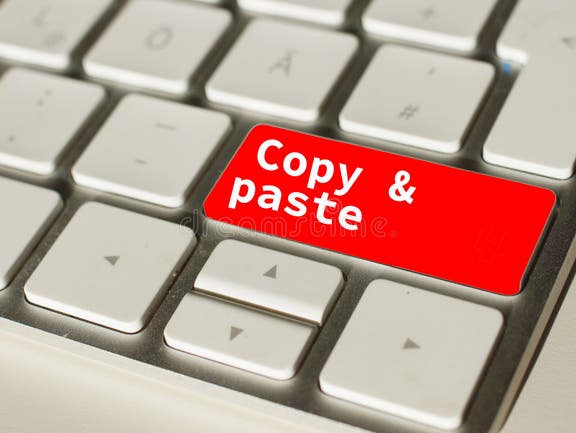 Copy and Paste Button on a Computer Keyboard. Stock Illustration ...