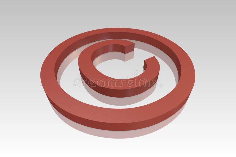 Red Copyright Symbol stock illustration. Illustration of symbol - 21180292