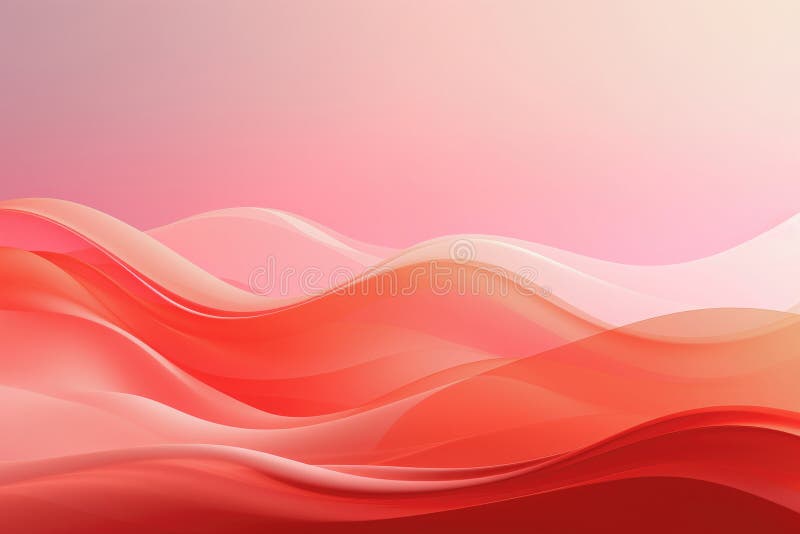 Red, Coral Color Abstract Wave Background Stock Illustration ...