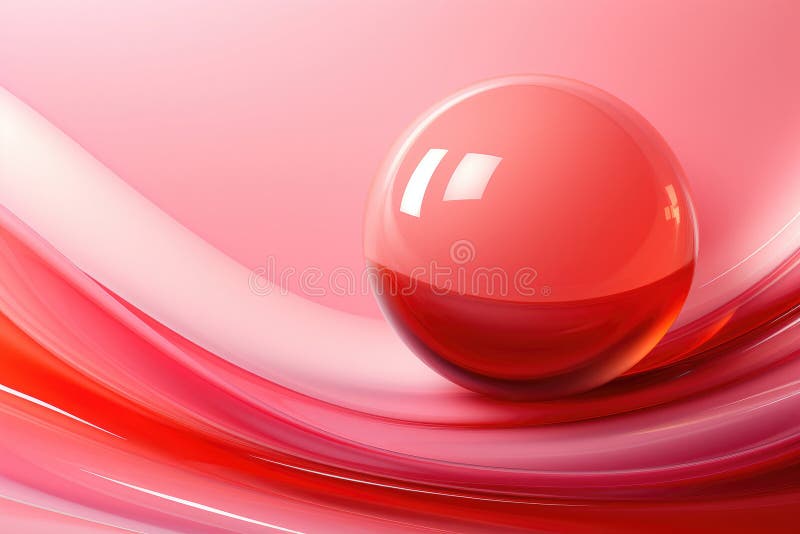 Red, Coral Color Abstract Wave Background with Bubble for Presentation ...