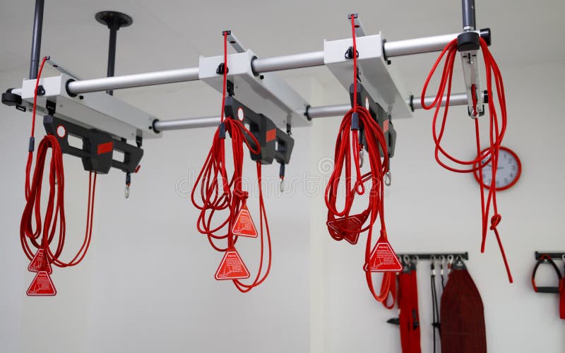 Red Cord Suspension Therapy System. Stock Image - Image of treatment ...