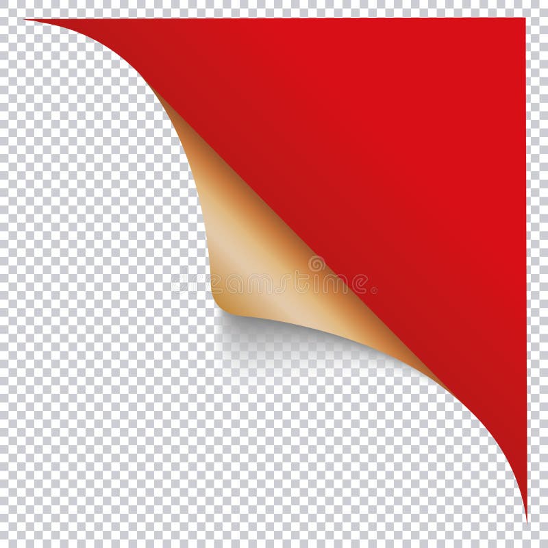 Red Corner Banner Design Element Isolated on Transparent Background ...