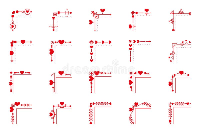 Filigree Heart Corner Border