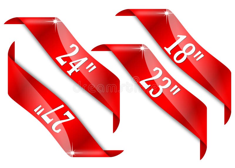 Red Corners with Signs for Diagonal Monitor Screen Stock Illustration ...