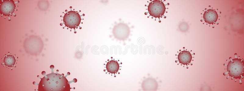 Red Corona Virus Cells Background, Vector Image Stock Vector ...