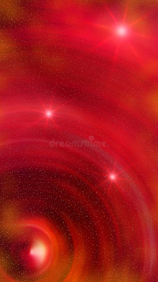 Red Cosmic Background with Small Stars Stock Illustration ...