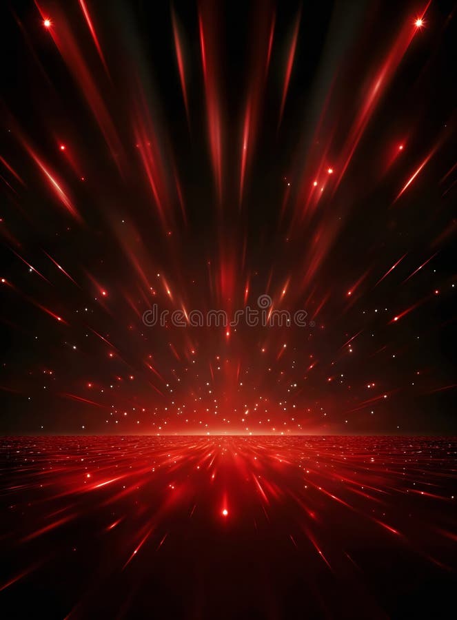 Red Cosmic Burst: a Digital Abstract Stock Illustration - Illustration ...