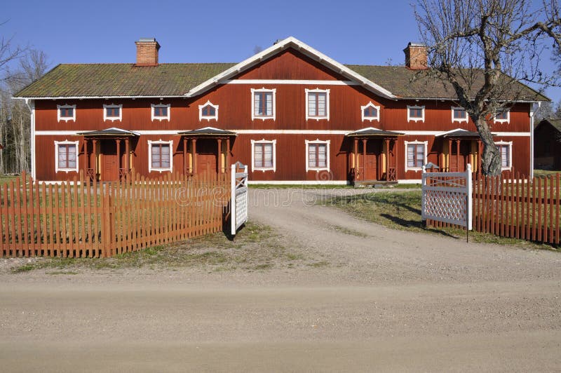 Red Cottage stock photo. Image of design, traditional - 9117992