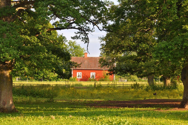 Red cottage stock image. Image of outdoor, scenic, building - 23774225