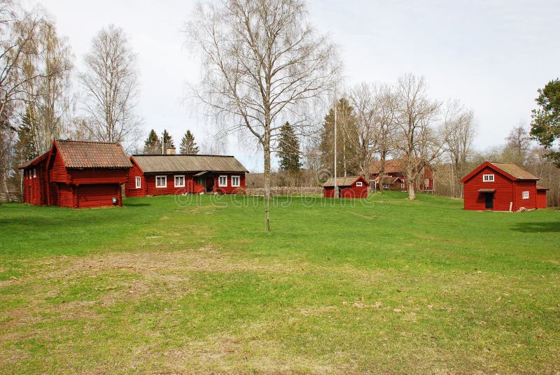 Red cottages stock photo. Image of exterior, entry, domicile - 23866598