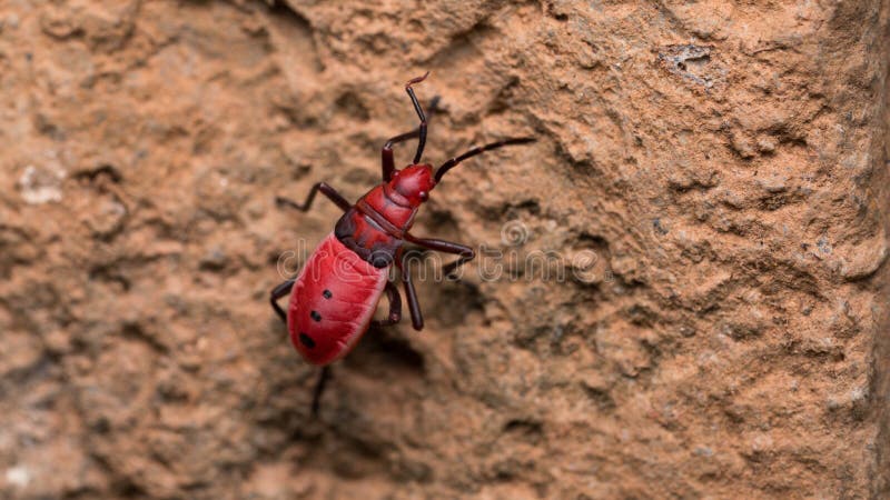 Red Cotton Bug. Cotton Stainer Stock Photo - Image of leaf, cotton ...