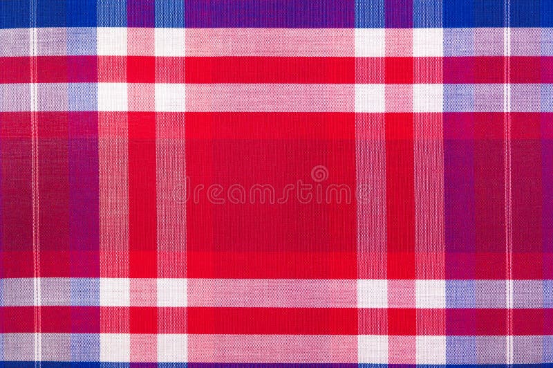 Red Cotton Cloth in Checked Stock Image - Image of industry, frame ...