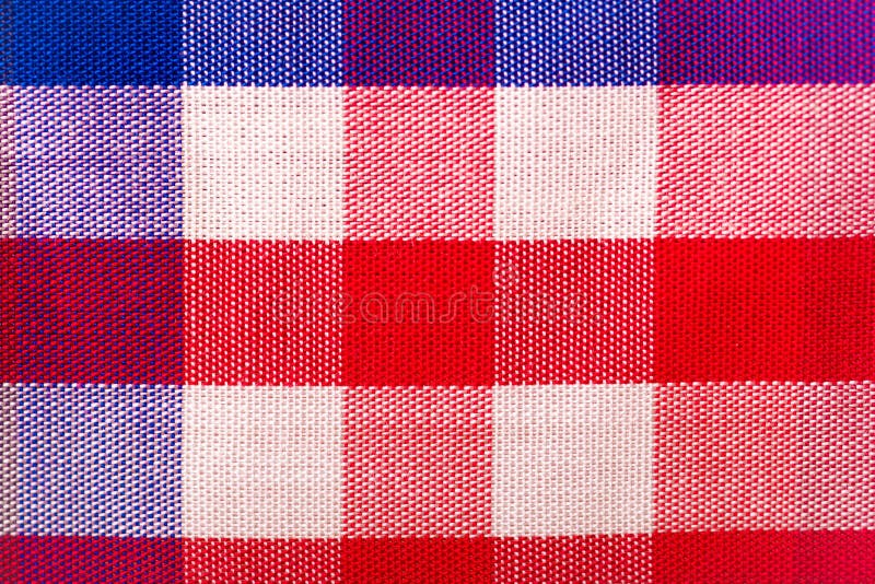 Red Cotton Cloth in Checked Stock Photo - Image of abstract, cloth ...