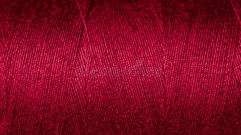 Red Cotton Threads with Visible Texture Stock Image - Image of abstract ...