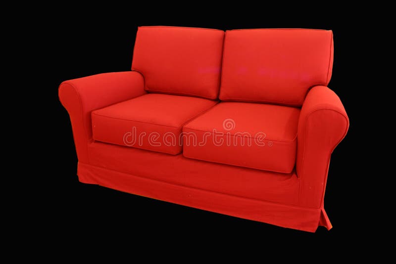 Red couch stock image. Image of color, passion, soft, furniture - 73417