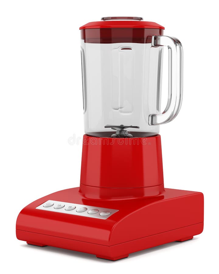Red Countertop Blender Isolated on White Stock Illustration ...