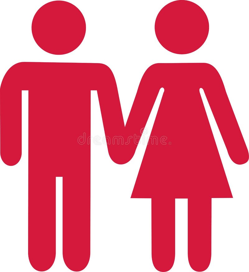Red couple icon stock vector. Illustration of woman - 107179556