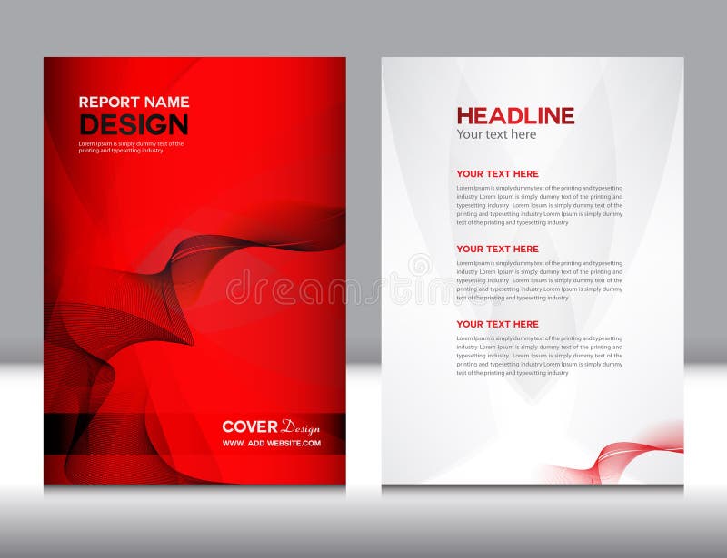 Vector Design for Cover Report Annual Brochure Flyer Poster in A4 Size ...
