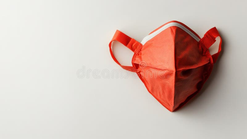 Red CPR Mask on White Background Mockup Ready for Emergency Response ...