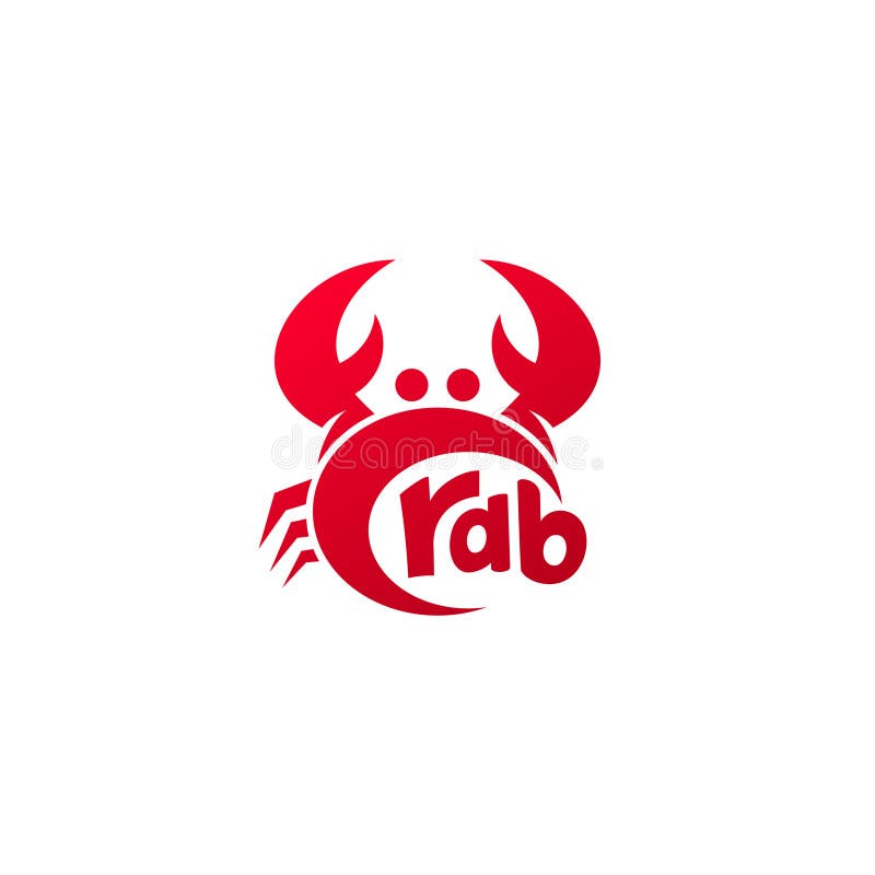 Red Crab Icon with a Simple Appearance, Seafood Logo Stock Vector ...