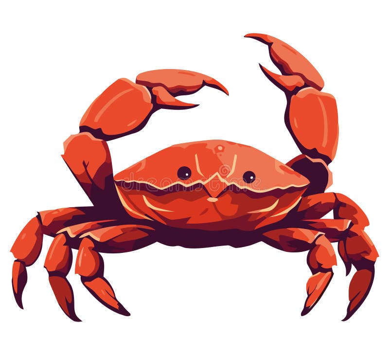 Red crab vector stock vector. Illustration of prawn - 277597241