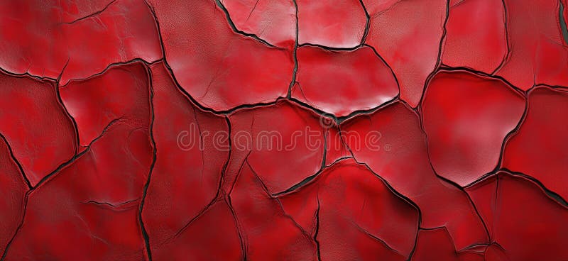 Red Cracked Leather Texture Background for Design and Artistic Projects ...