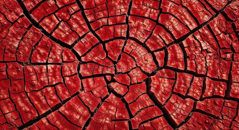 Red Cracked Soil Top View High Resolution. Stock Photo - Image of clay ...