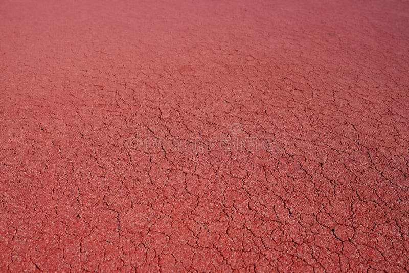 Perfect Red Cracked Background in Perspective. Stock Image - Image of ...