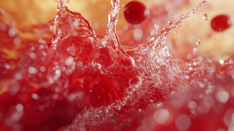 Red Cranberry Juice Splash stock illustration. Illustration of dynamic ...