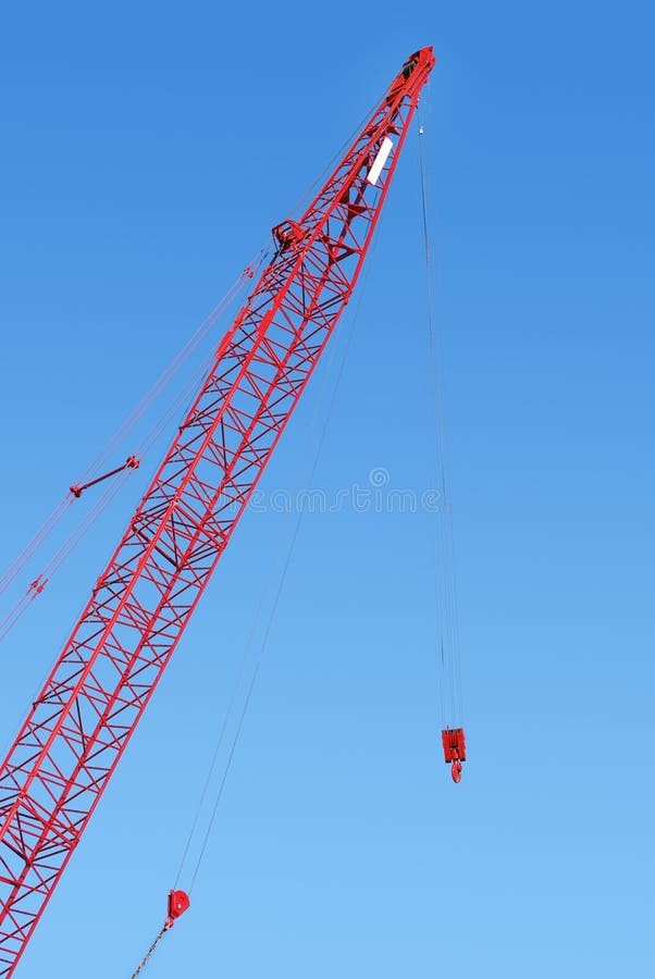Red Crane stock image. Image of construction, working - 12402415