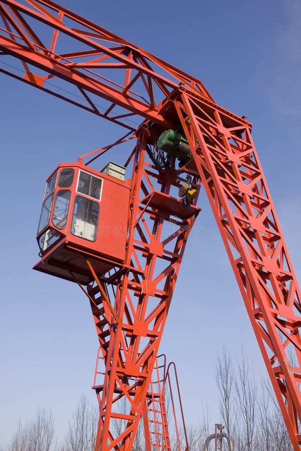 Red crane stock image. Image of construction, blue, equipage - 13389645