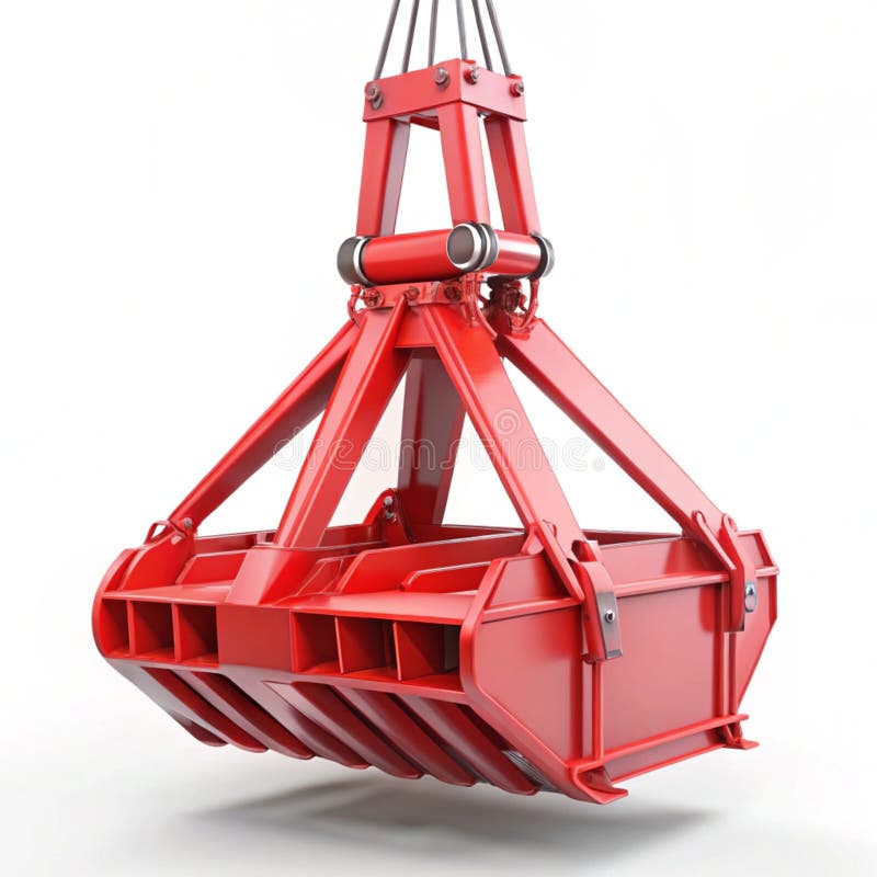 Red Crane Claw Cargo Isolated Stock Illustration - Illustration of ...