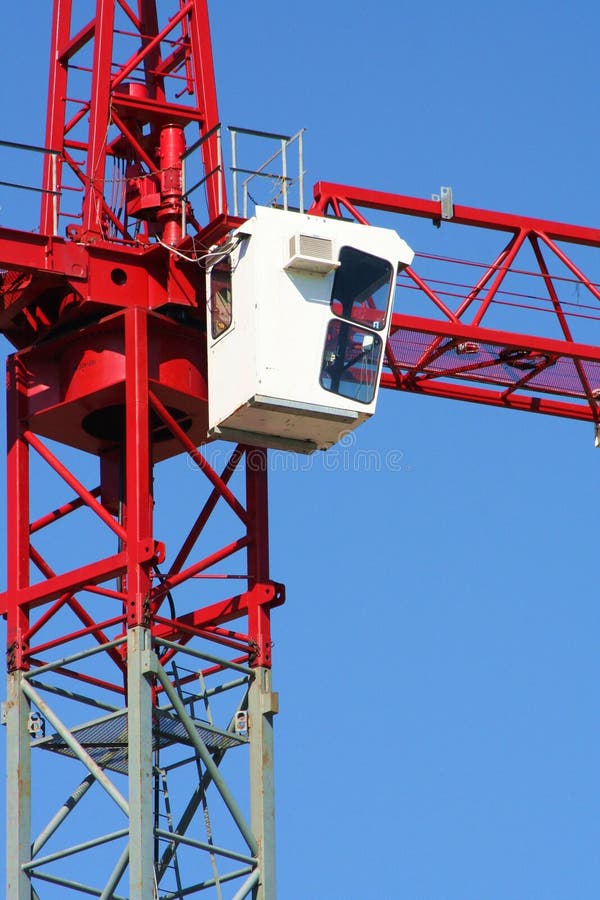 Red Crane Closeup stock image. Image of equipment, work - 597729