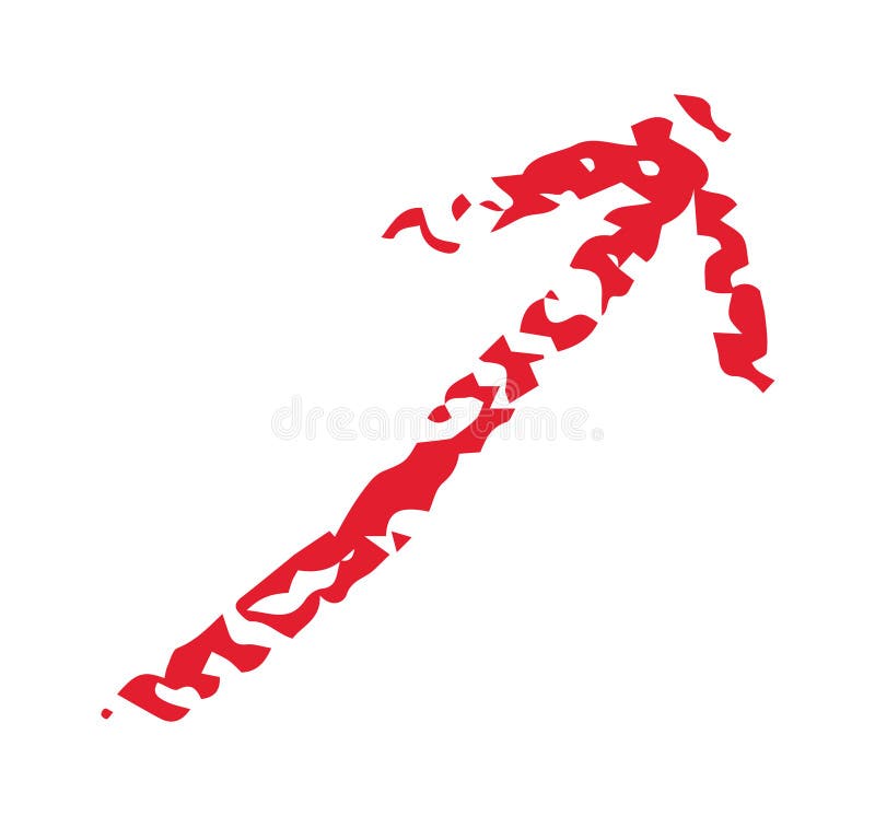 Red Crayon Arrow Pointing Up for Educational Materials, Presentations ...
