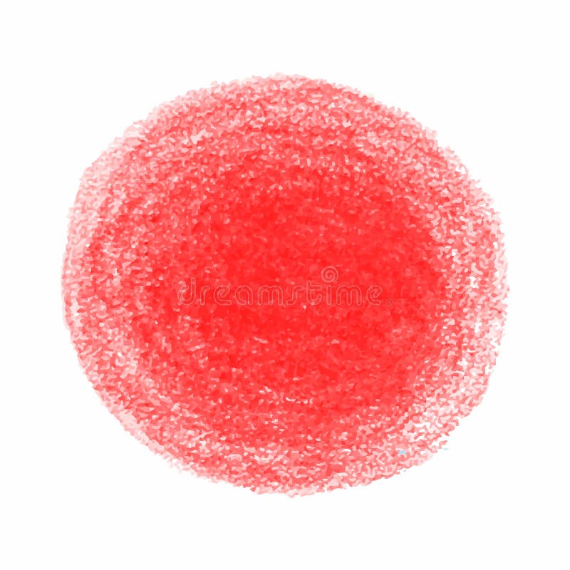 Red Crayon Scribble Texture Stain Isolated on White Background Stock ...