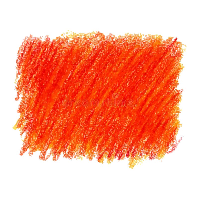 Red Crayon Scribble Texture Stain Isolated on White Background Stock ...