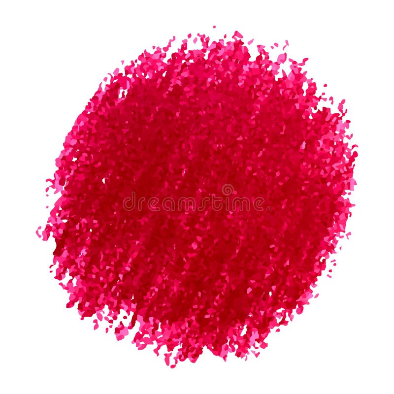 Red Crayon Scribble Texture Stain Isolated on White Background Stock ...
