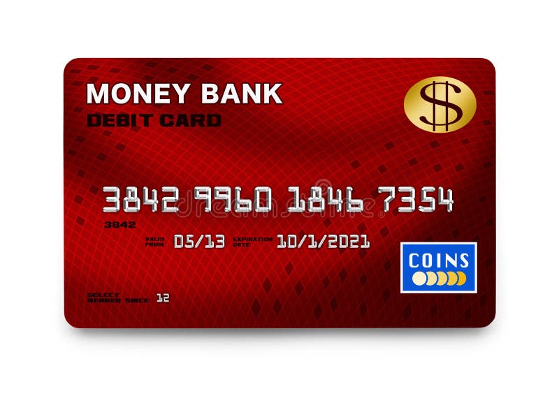 Red Credit Card stock illustration. Illustration of card - 38680552
