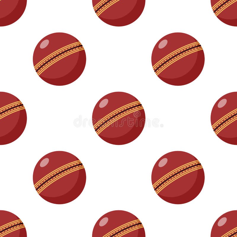 Cricket Ball Outline Flat Icon on White Stock Vector - Illustration of ...