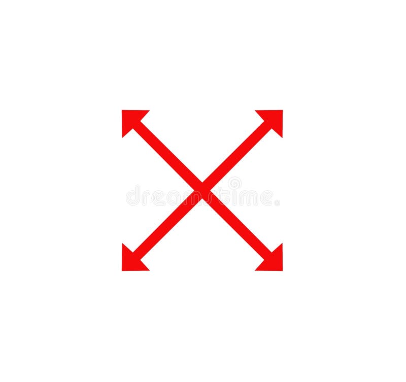 Red Cross Arrow Icon Symbol Logo Design Element White Background Stock ...