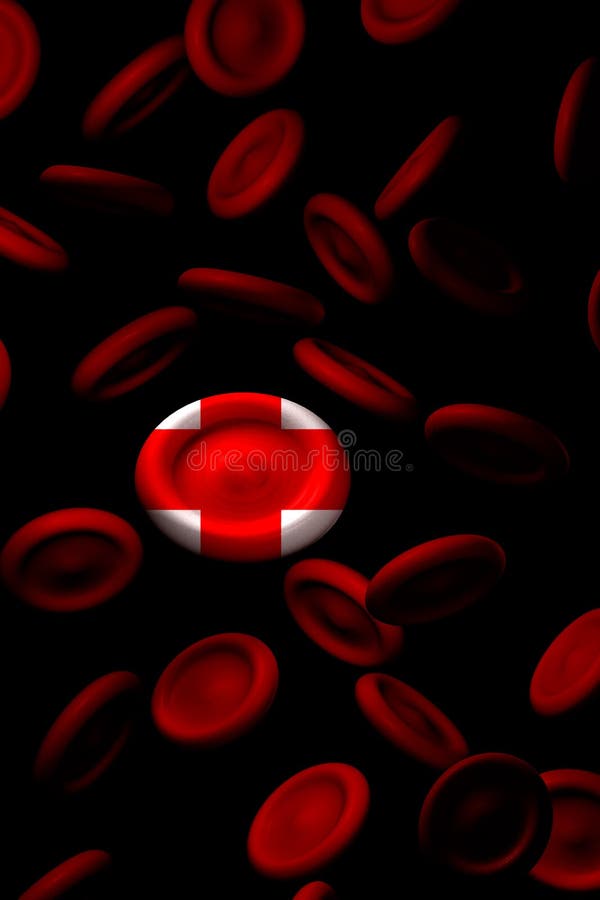 Red cross blood cell stock illustration. Illustration of digital - 7137997